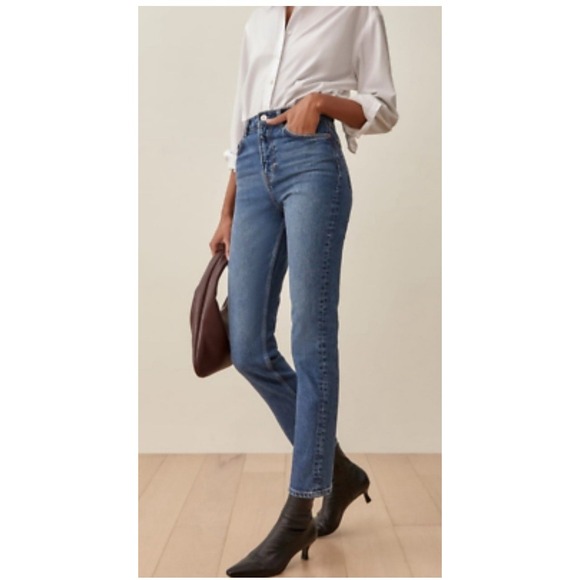 Reformation | Jeans | Reformation Liza High Rise Straight Cropped Jeans ...
